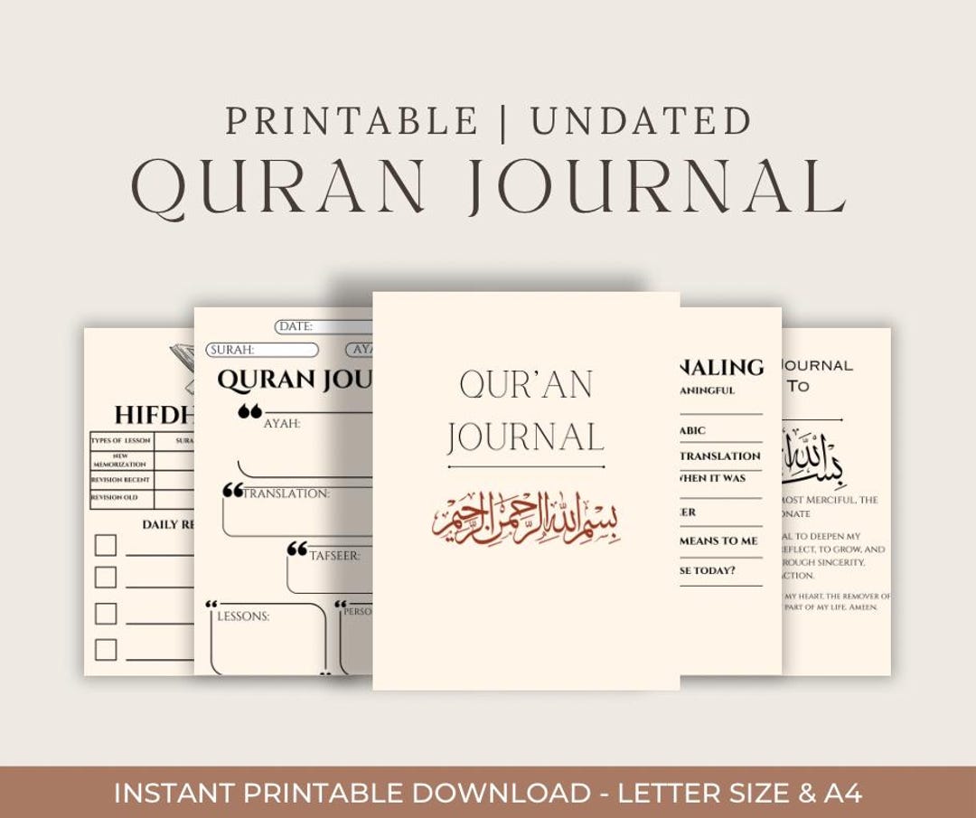 Quran Journal, Hifdh Planner and Dua Journal - Etsy