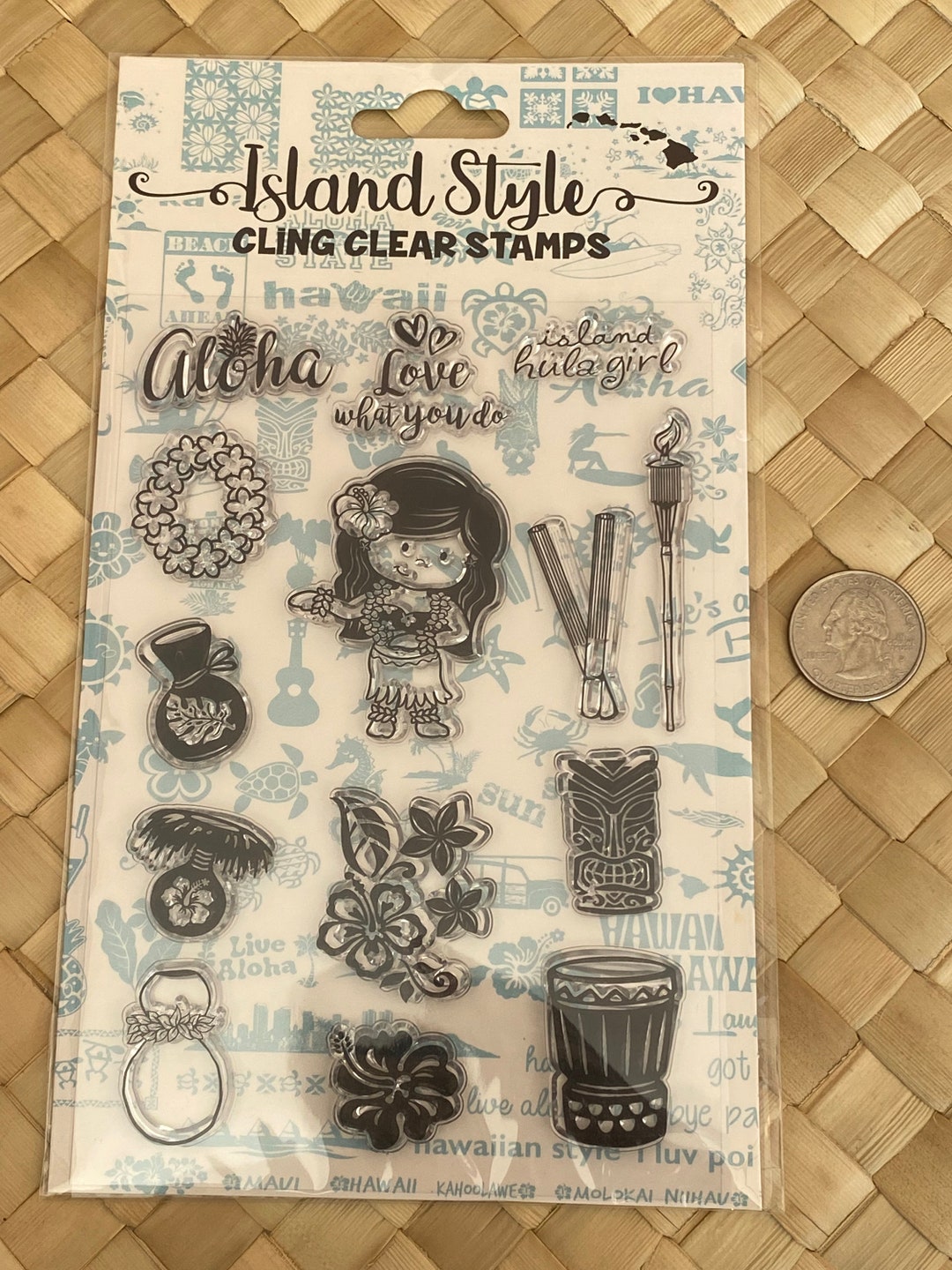 Hawaiian Art of Hula Stamps Island Aloha Mahalo Ohana Hawaii Tropical ...