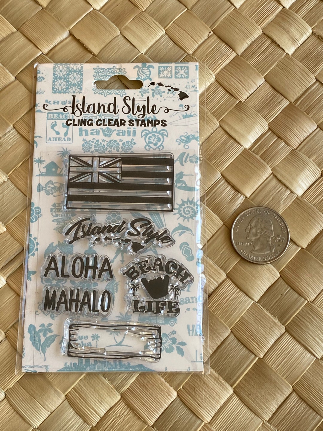 Hawaiian Tropical 808 State Acrylic Clear Cling Stamps Island Aloha ...