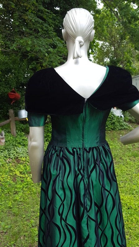 80s Prom Dress Evening Gown Satin Dress 80s Bridesmaid Dress Stage Costume Vintage Dress 80s ...