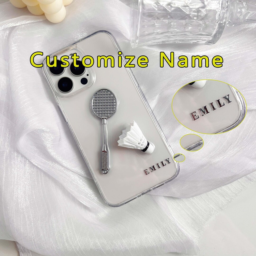 Custom Name 3D Badminton Ball Sports Personalised Phone Case Y2K iPhone ...