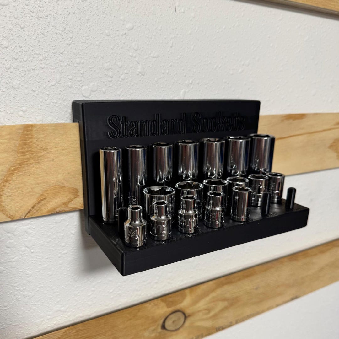 French Cleat, Standard Socket Organizer, 3D Printed, Tool Holder for 3/ ...