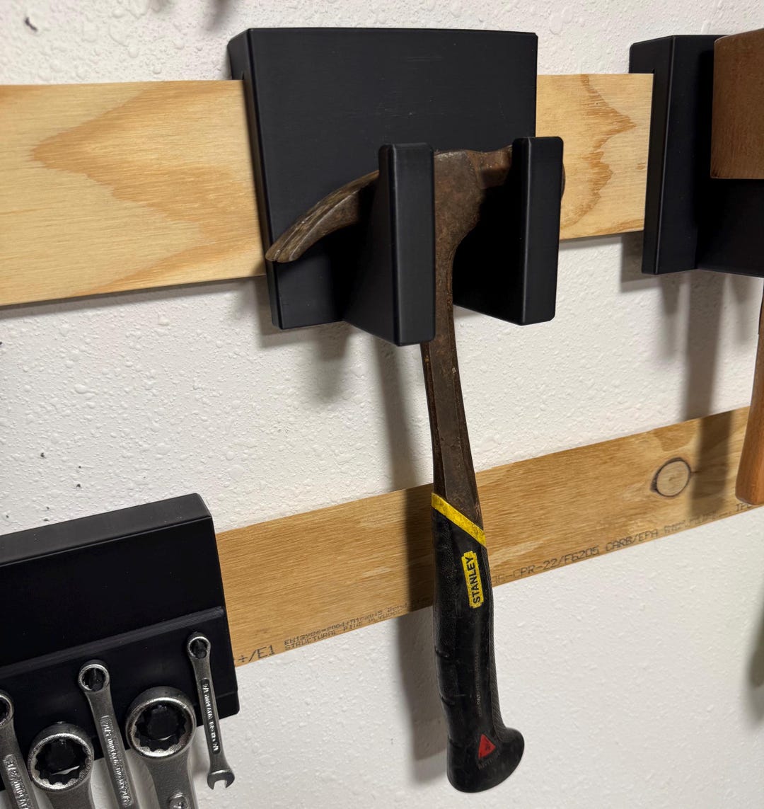 French Cleat Hammer Holder 3D Printed Organizer Wall-mount Tool Storage ...