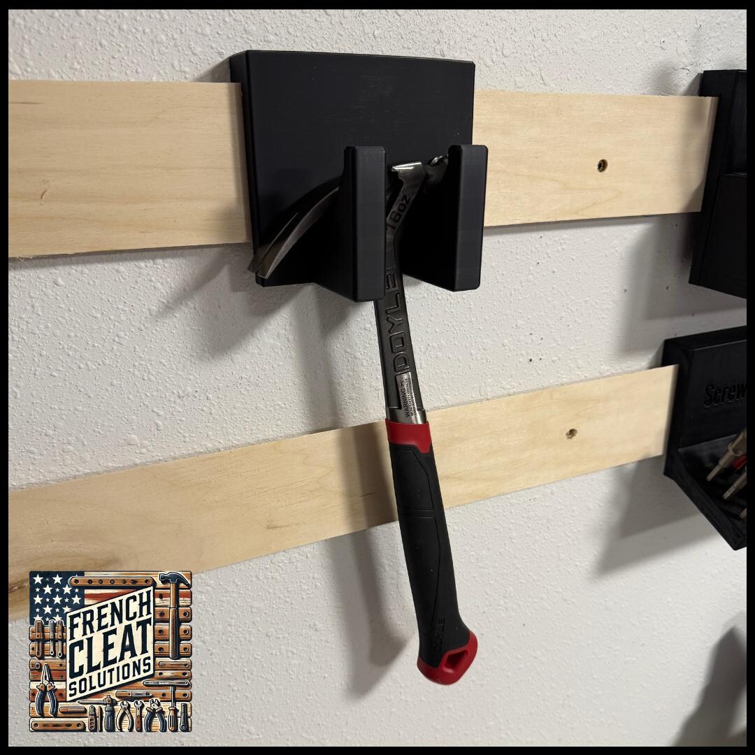 French Cleat Hammer Holder - 3D Printed Organizer - Wall-mount Tool ...