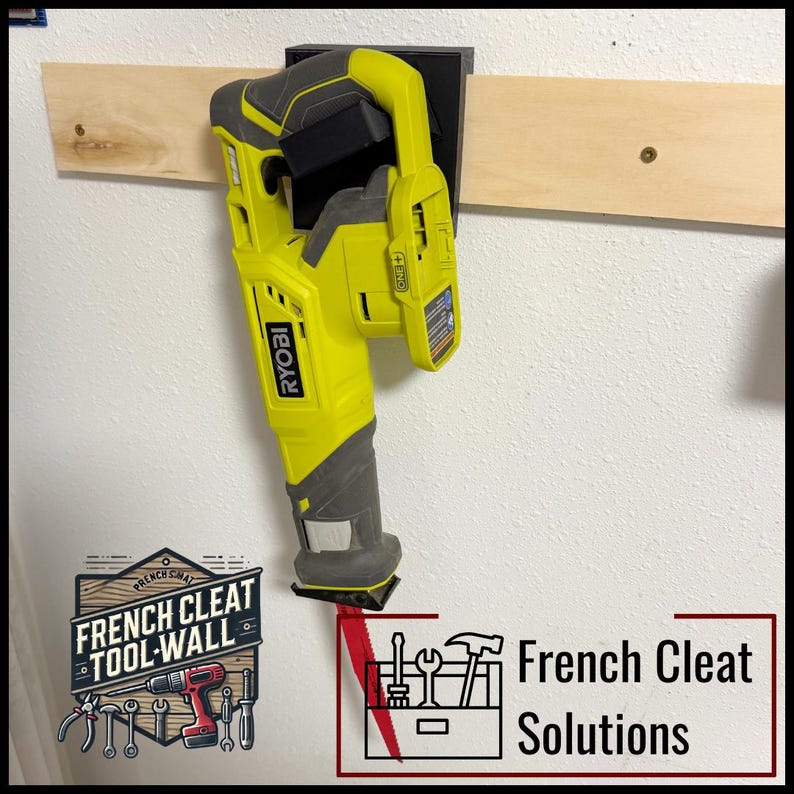 3D Printed Reciprocating Saw Holder – French Cleat Tool Storage - Etsy