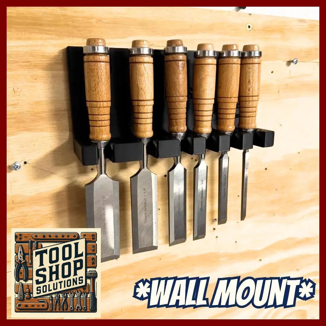 Chisel Holder Wall Mount – 6-slot - 3D Printed Tool Organizer for ...