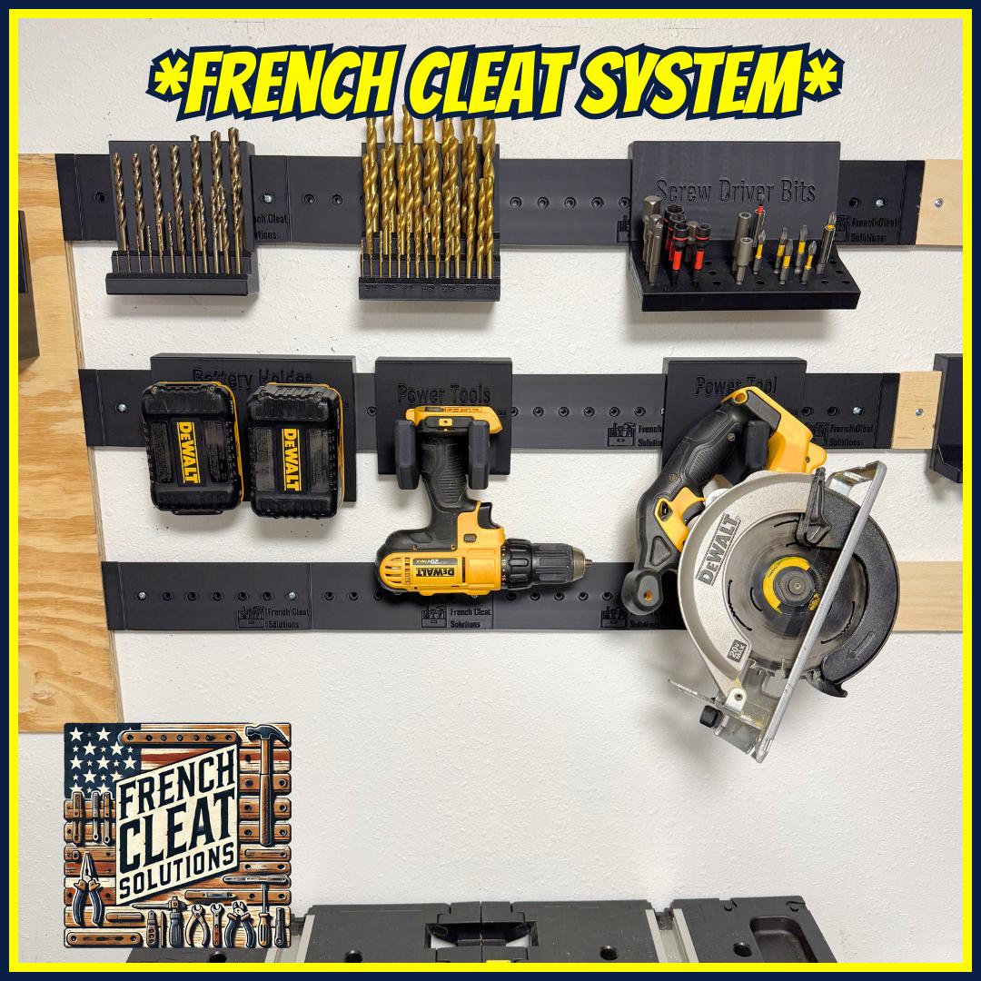 3/4'' French Cleats - 3D Printed - Screw Directly to the Wall and Slide ...