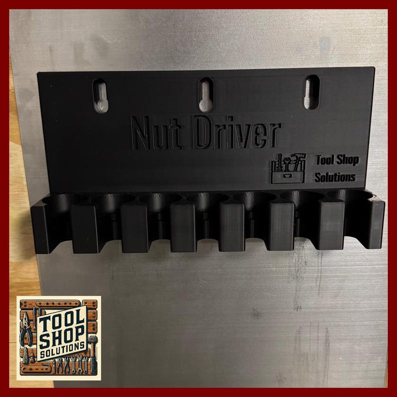 Oversized Nut Driver Holder Metal Mount – 3D Printed Tool Organizer for ...