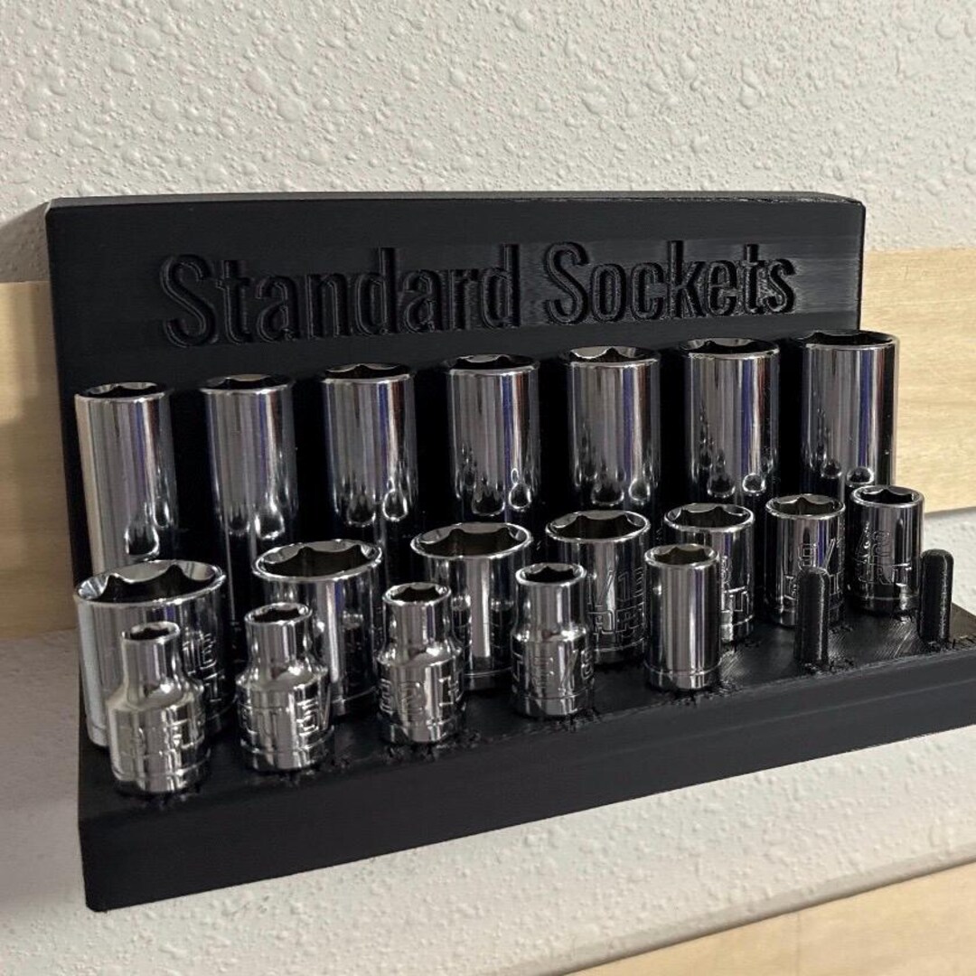 French Cleat Socket Organizer Storage for 3/8 Inch Standard Sockets 3D ...