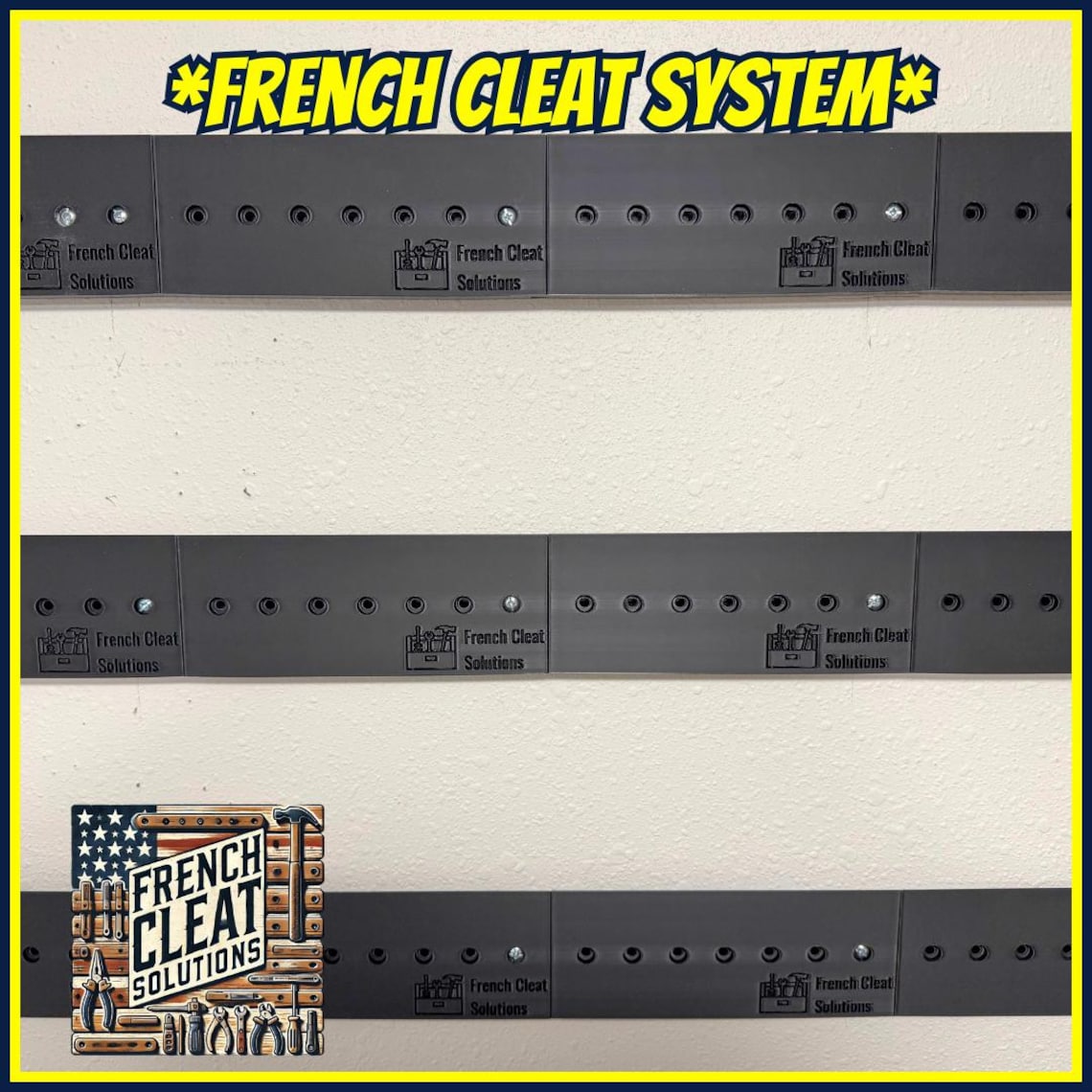3/4'' French Cleats - 3D Printed - Screw Directly to the Wall and Slide ...