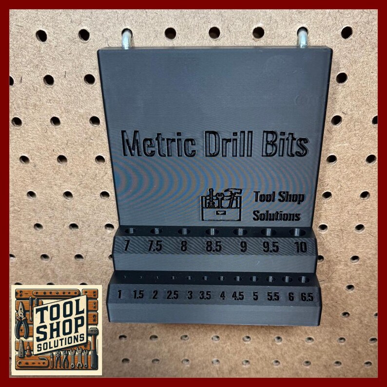 Metric Drill Bit Holder – Pegboard Mount, 3D Printed PLA Organizer - Etsy