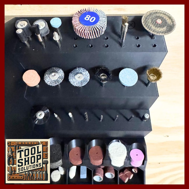 Rotary Tool Holder Wall Mount Permanent – 3D Printed Tool Organizer for ...