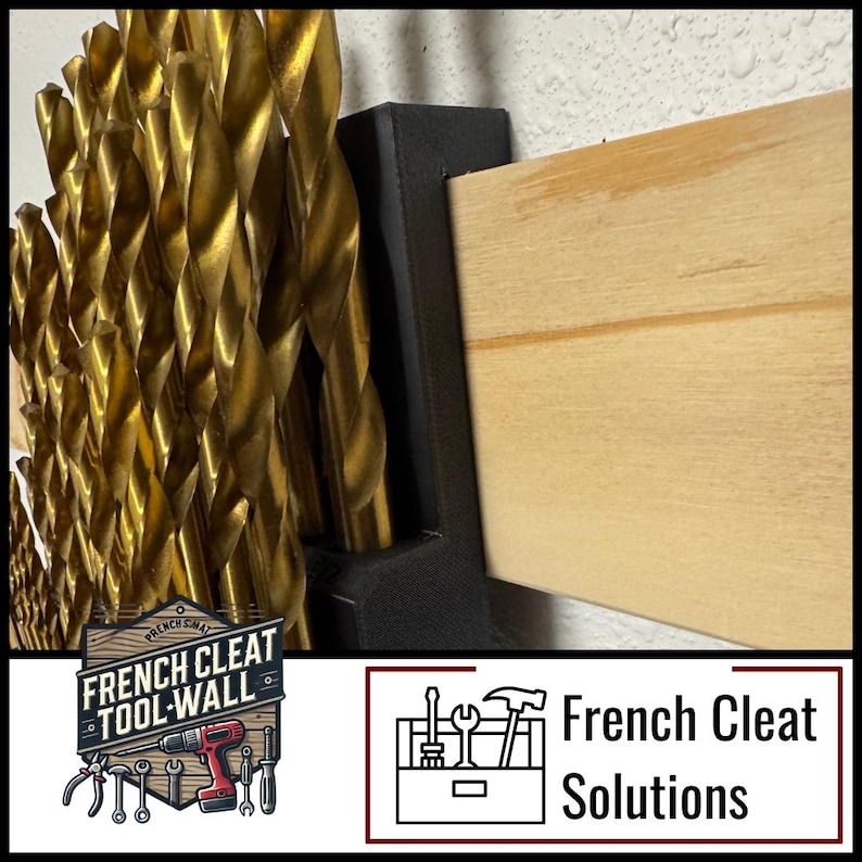 French Cleat Drill Bit Holder - 3D Printed Organizer for Imperial and ...