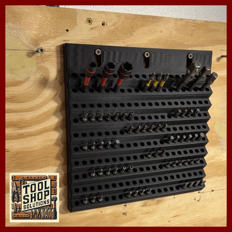 200 Slot – Screwdriver Bit Holder Wall Mount – 3D Printed Tool ...