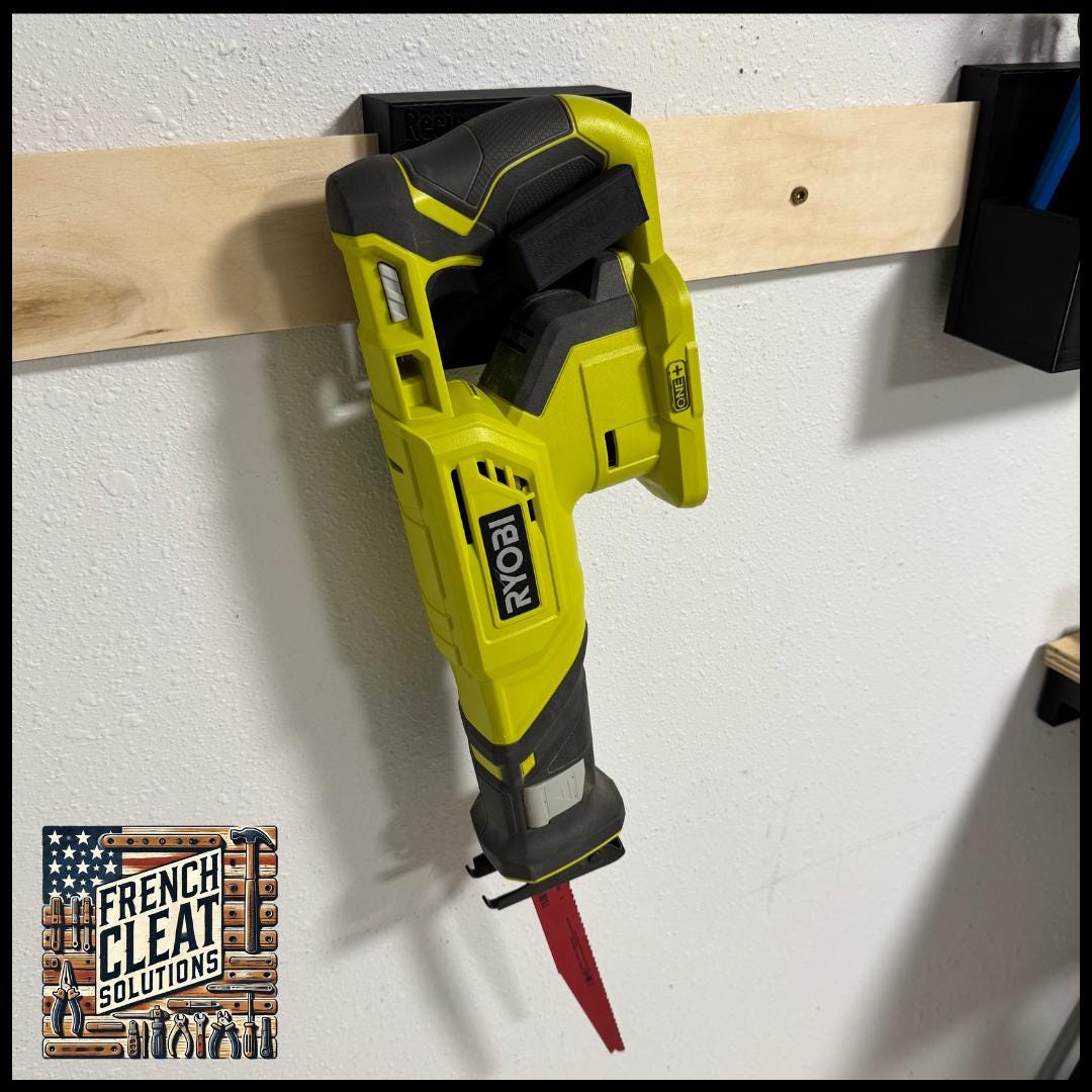 French Cleat Reciprocating Saw Holder - 3D Printed Reciprocating Saw ...