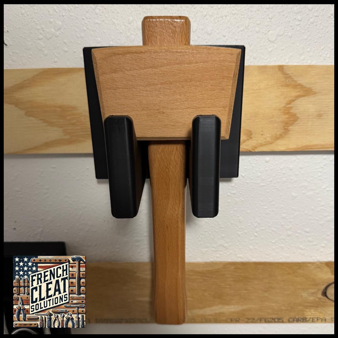 French Cleat Mallet Holder - 3D Printed Wooden Mallet or Rubber Mallet ...