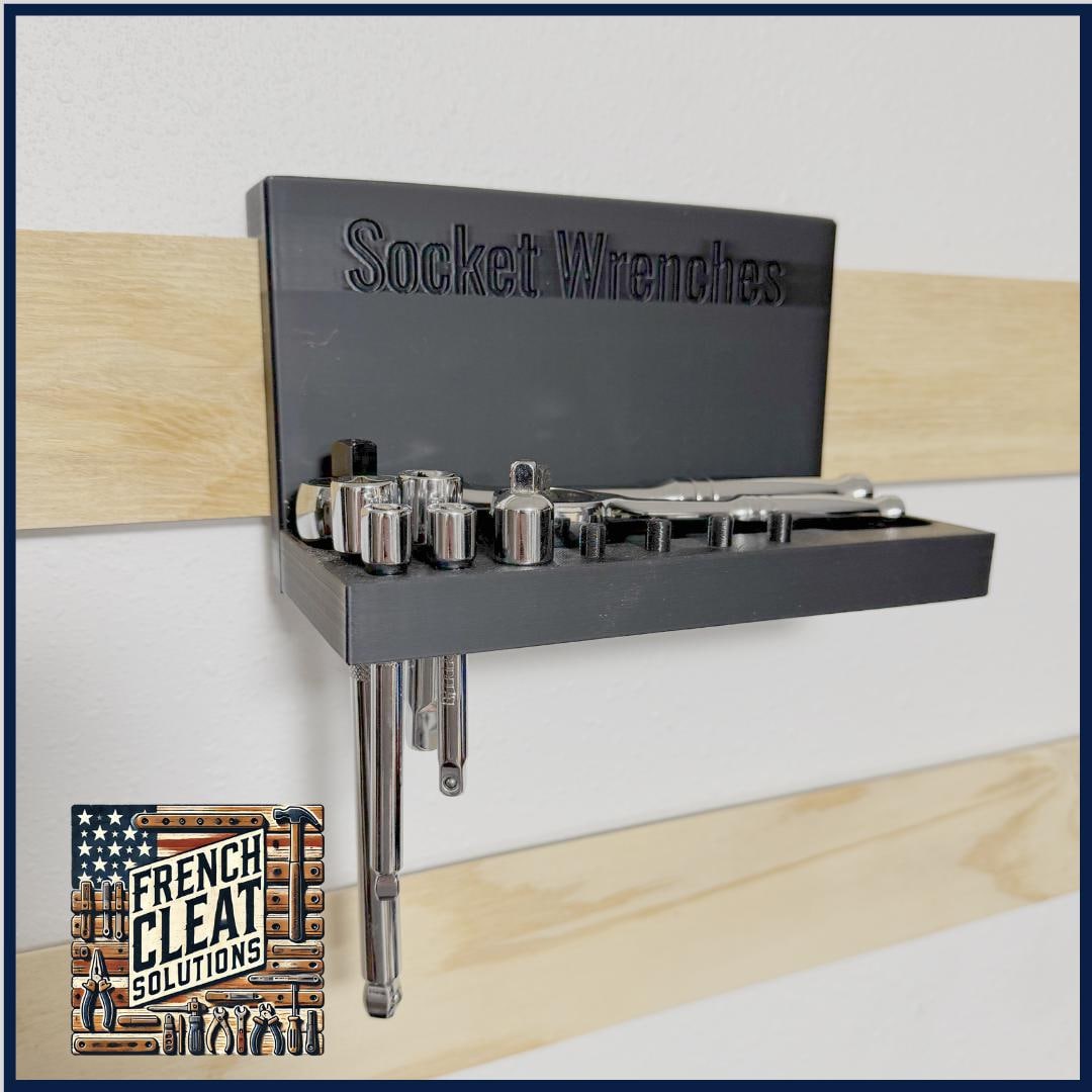French Cleat Socket Wrench Holder - 3D Printed Organizer, Wall-mount ...