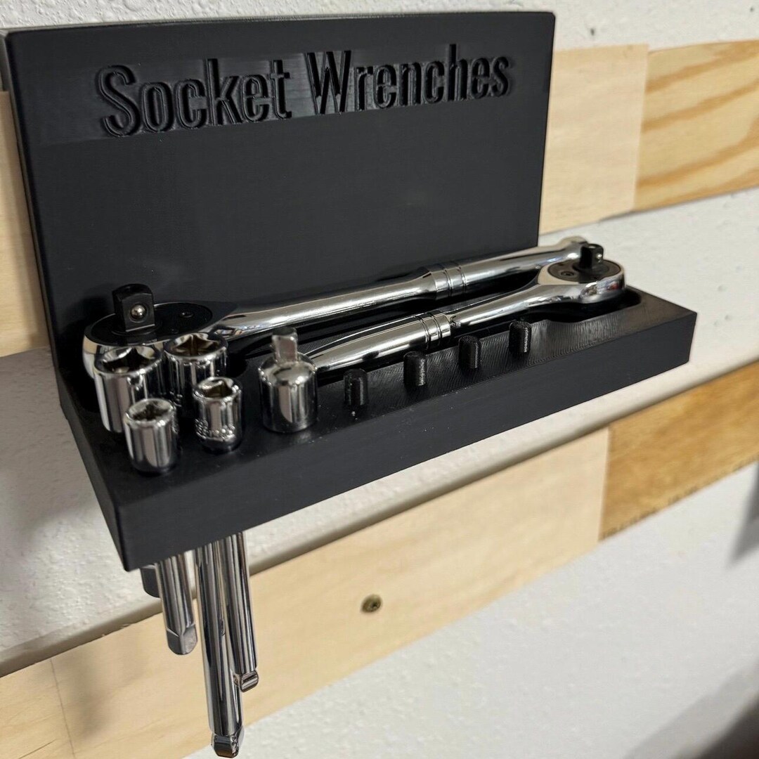 French Cleat Socket Wrench Organizer Holder for Wrenches and Extensions ...