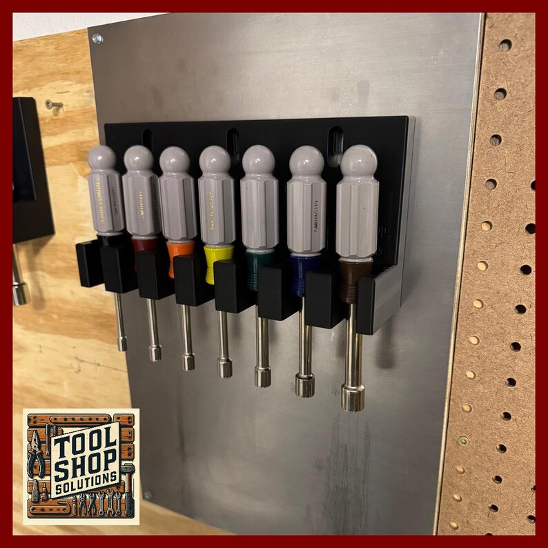 Oversized Nut Driver Holder Metal Mount – 3D Printed Tool Organizer for ...