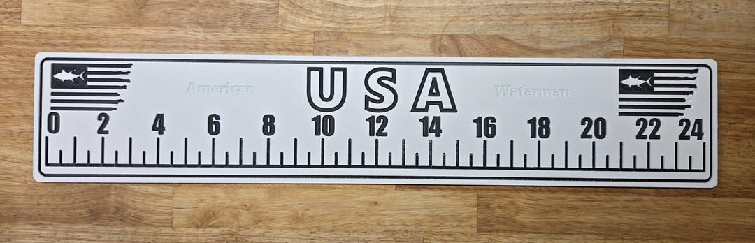24 Inch Fishing Ruler - King Colorcore HDPE CNC Engraved - Free ...