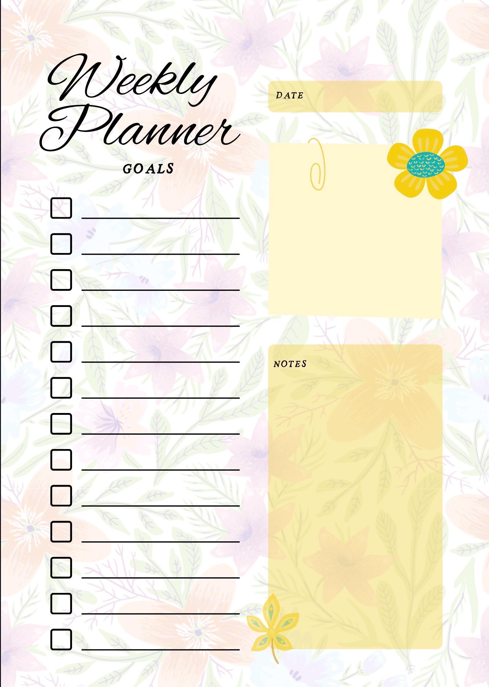 Floral Digital Planner - Etsy