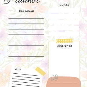 Floral Digital Planner - Etsy