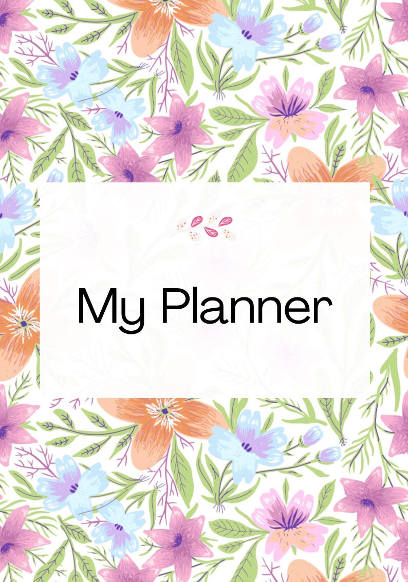 Floral Digital Planner - Etsy