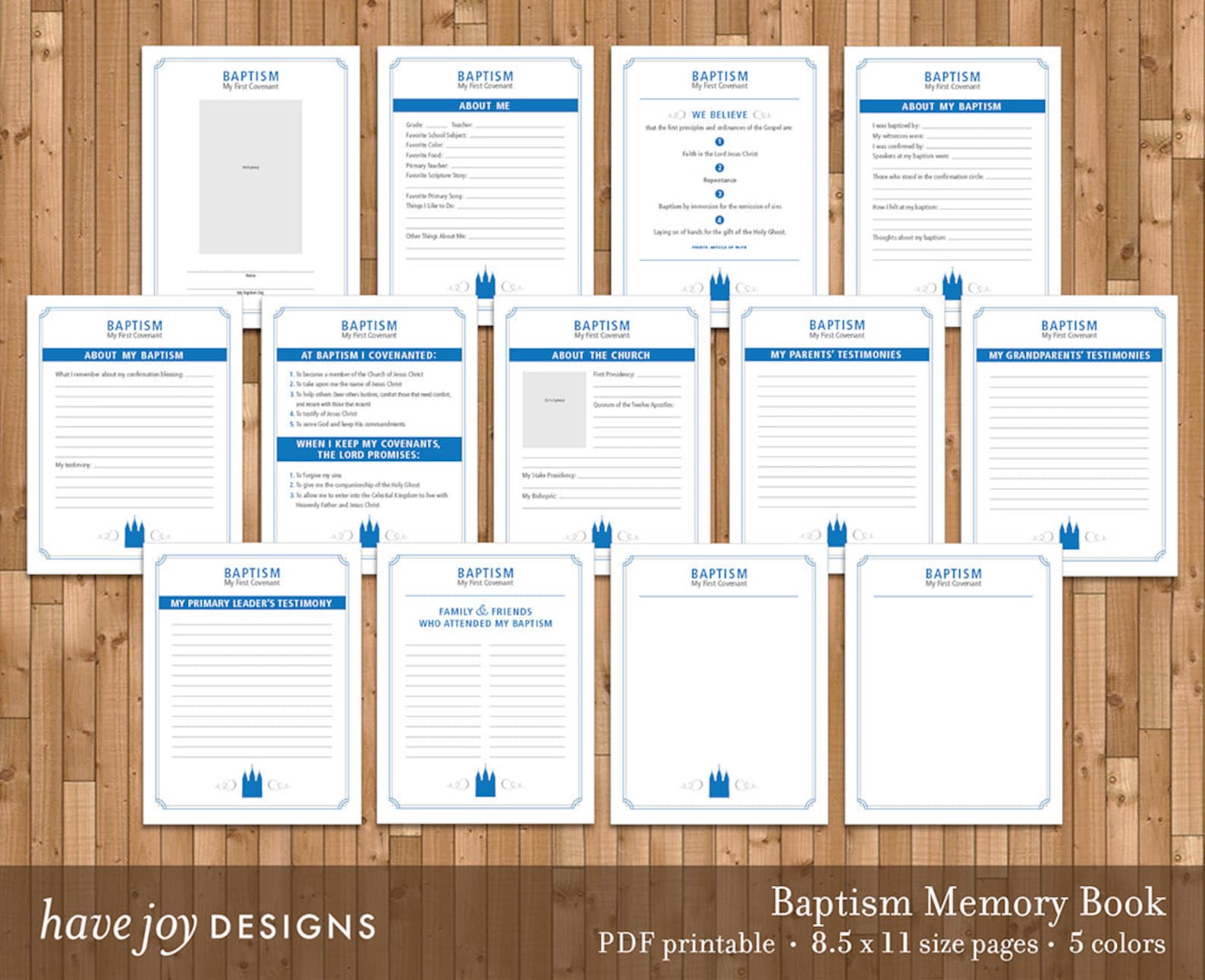 Baptism Memory Book Printable, the Church of Jesus Christ of Latter-day ...