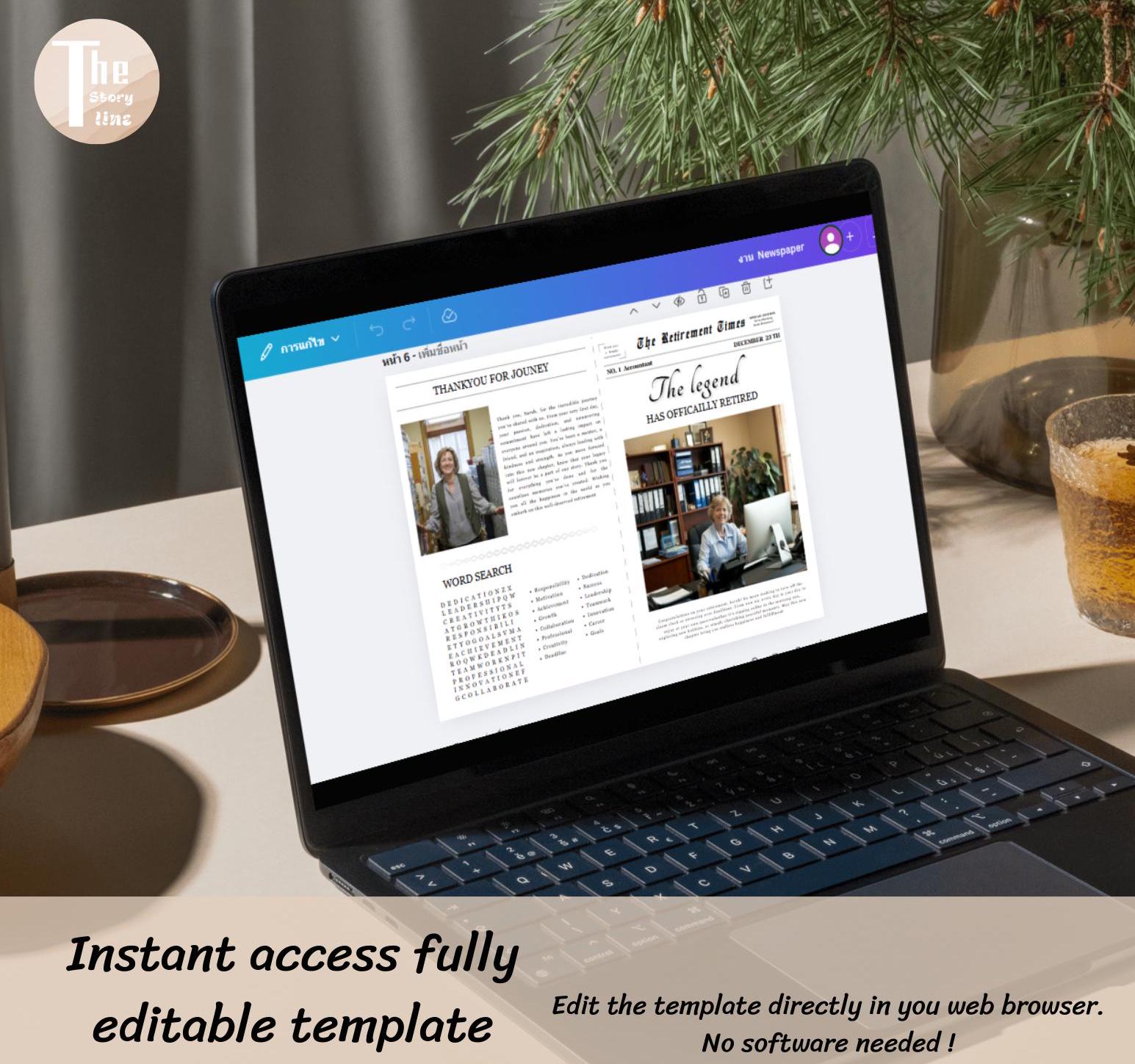 Retirement Newspaper Canva Template ,editable Template , Custom Gift ...