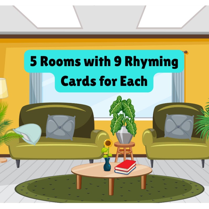 Rhyming Words Room Hunt | Preschool Phonics Activity - Etsy