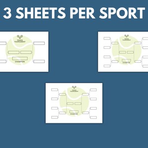 Tournament Bracket Templates | Pickleball, Tennis, Table Tennis, Padel ...