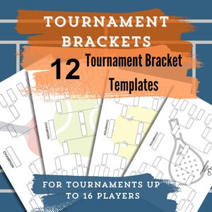 Tournament Bracket Templates | Pickleball, Tennis, Table Tennis, Padel ...