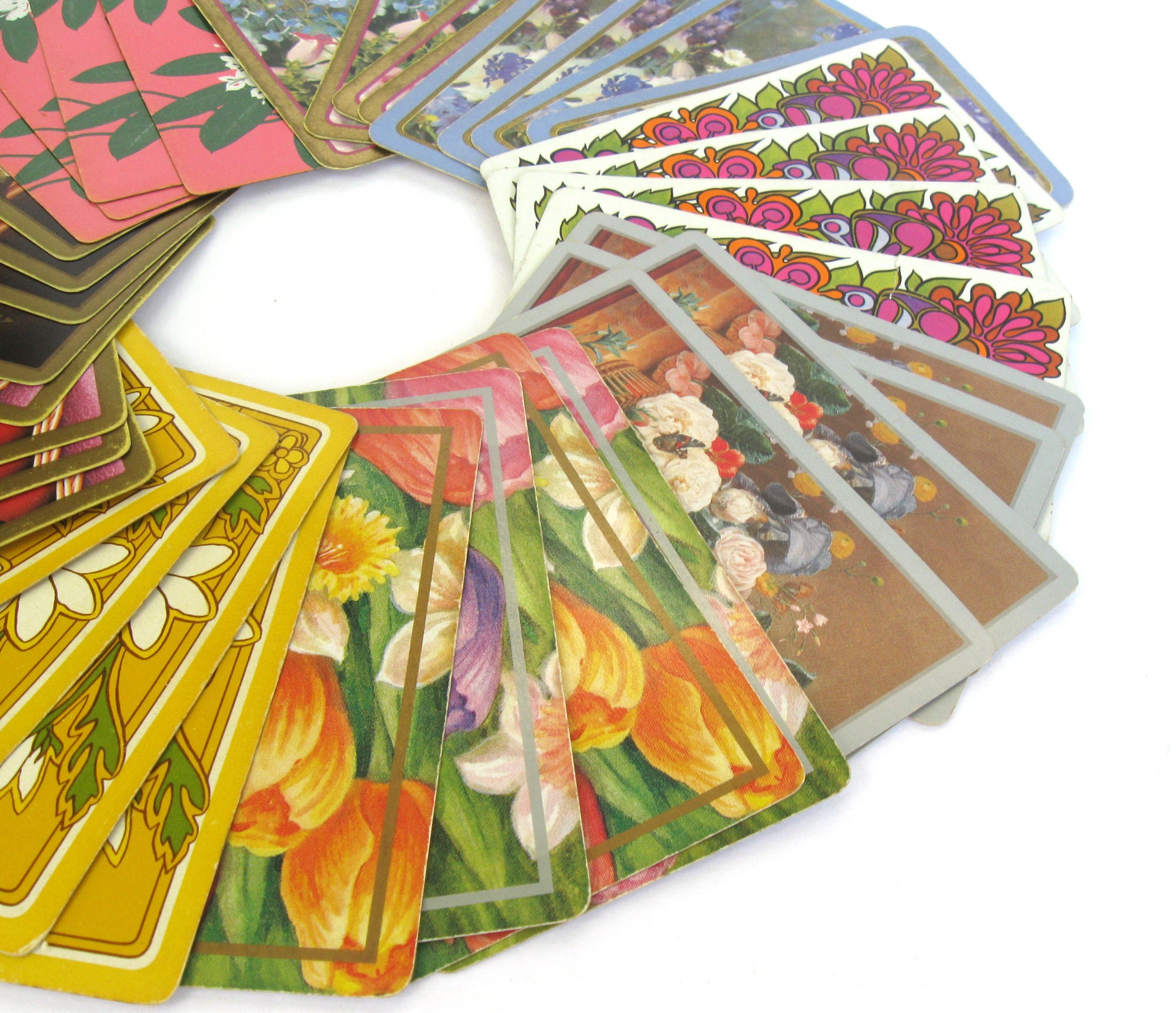 Lot of Trade Cards Assorted Playing Cards Vintage Botanical | Etsy