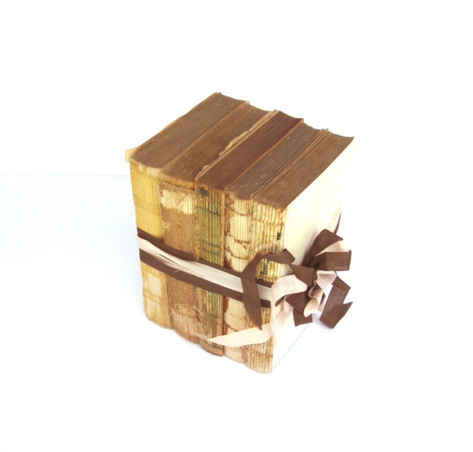 Shabby Chic Book Lot Raw Books Natural Books Rustic Book - Etsy