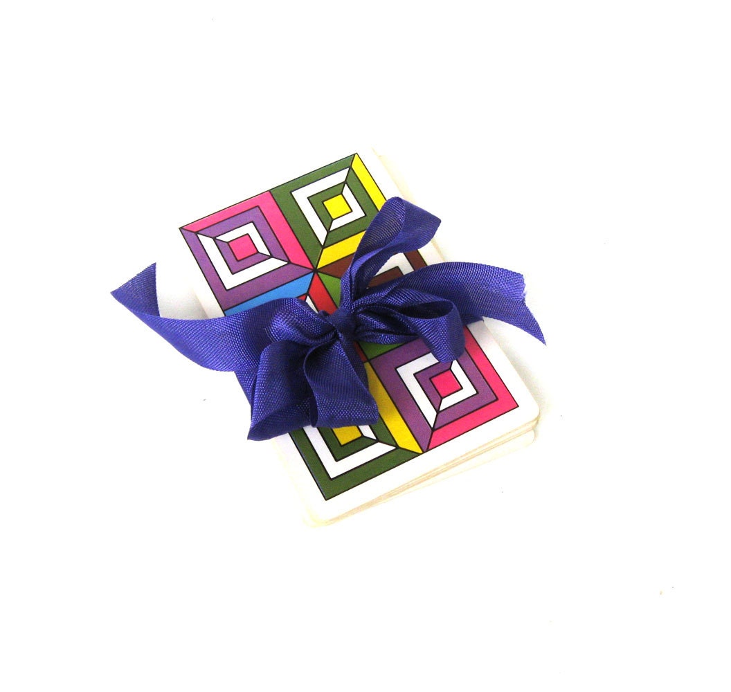 Retro Art Deco Playing Cards Geometric Trading Cards Vintage - Etsy