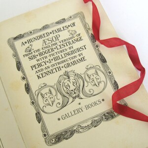 Aesop's Fables, Old Aesop's Fables Book, Introduction by Kenneth ...