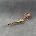 Tulip Pin Rhinestones Red Green Purple Gold Liz Claiborne - Etsy