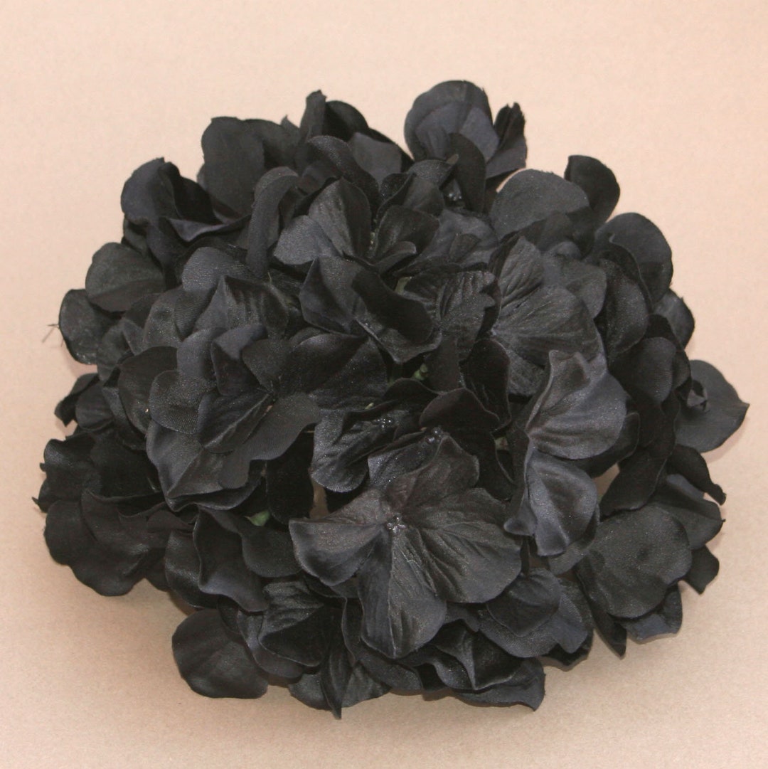 Jumbo Jet Black Hydrangea - With or Without Stem - Artificial Flowers ...