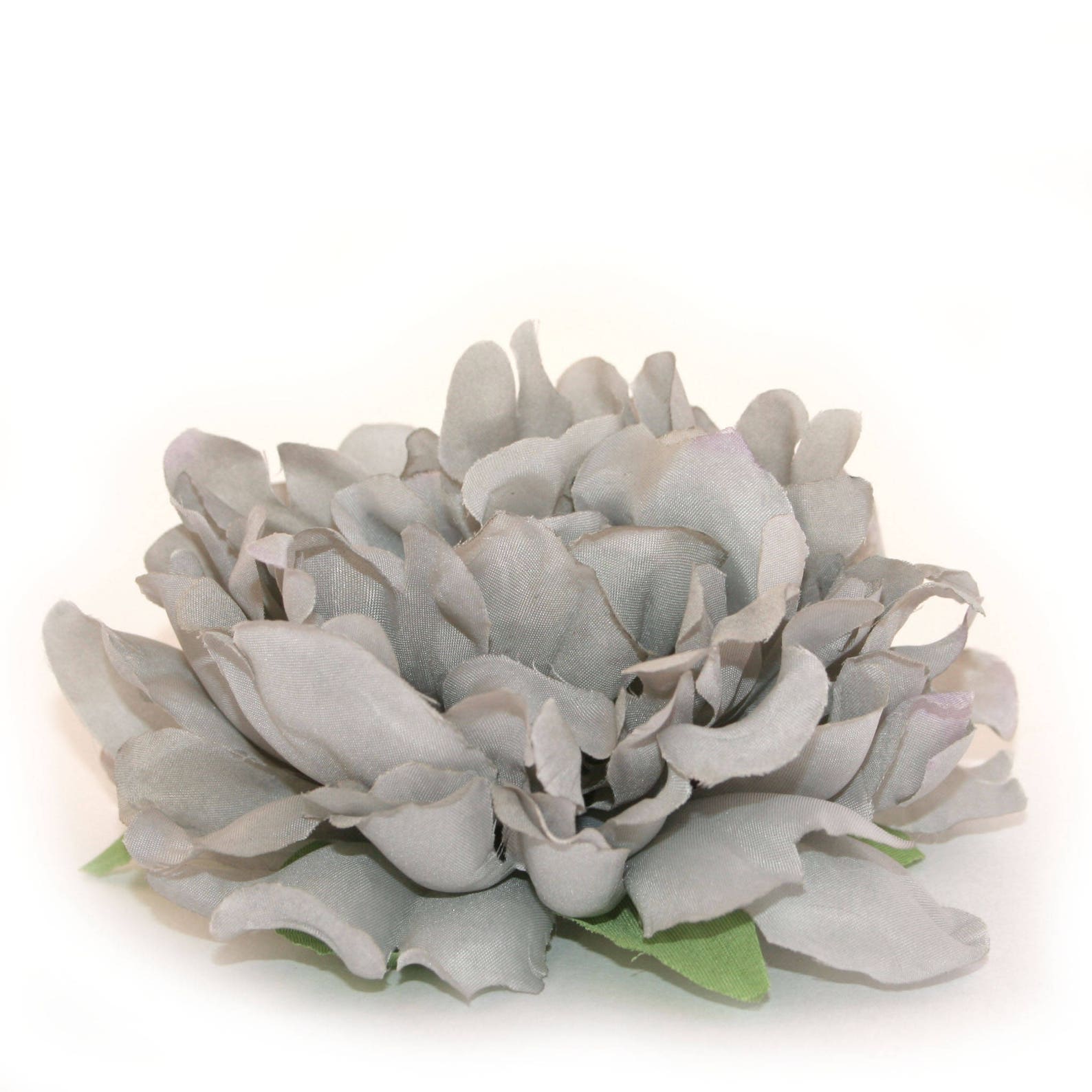 Gray Ruffle Peony Artificial Silk Flower - Etsy