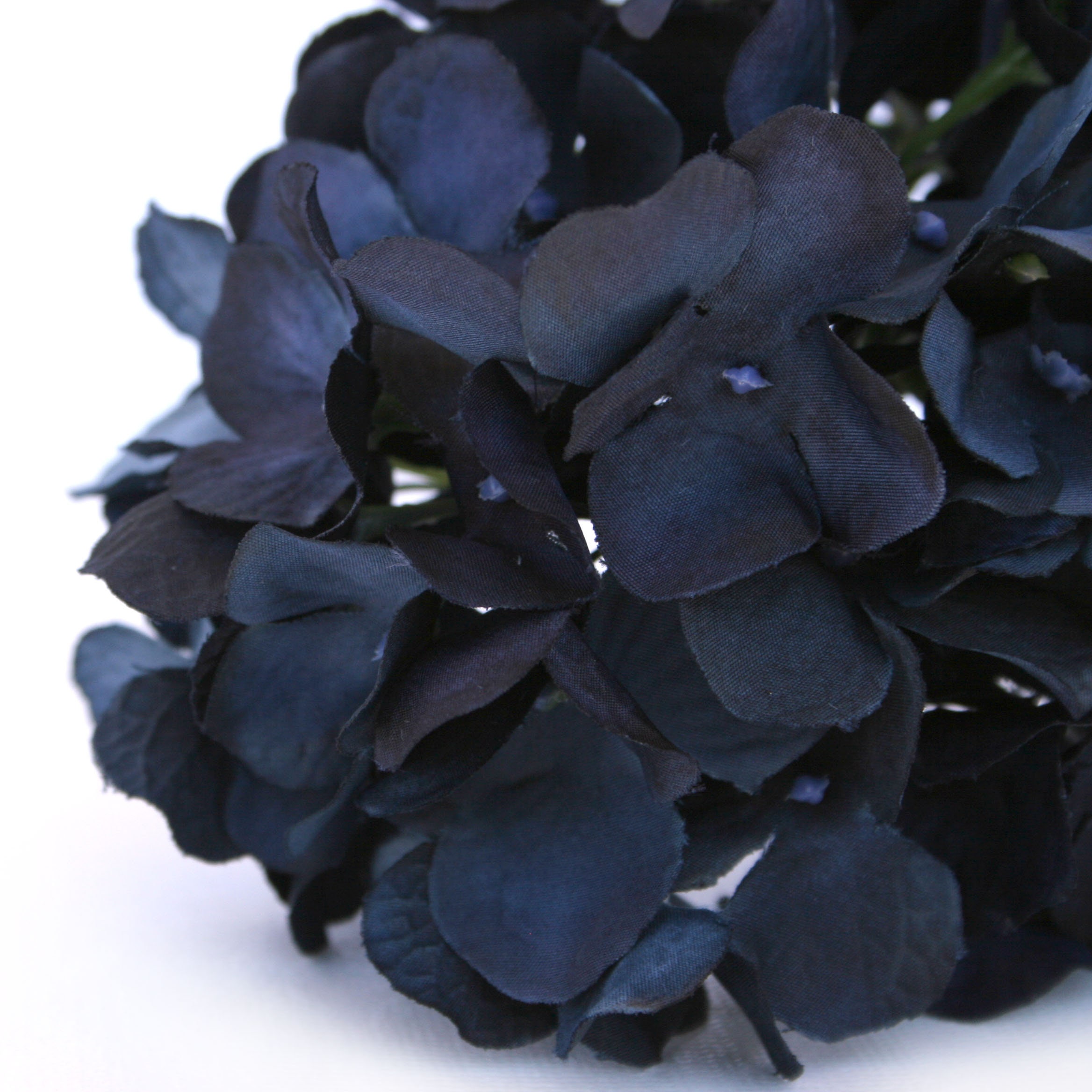 Large Navy Hydrangea Bunch - Full Head - Artificial Flowers, Blossoms, Silk Flowers - PRE-ORDER ...