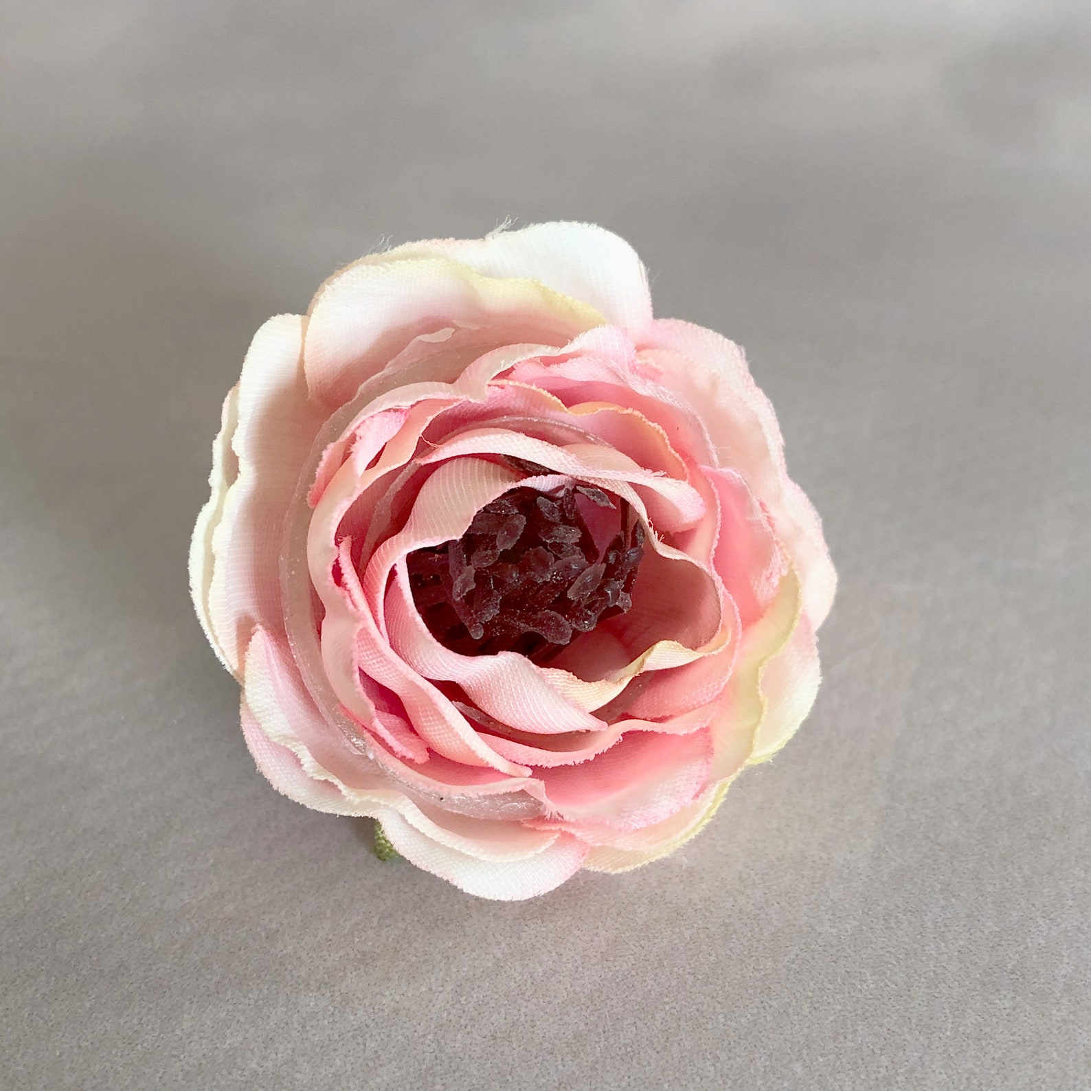 5 Small CREAMY PINK Vintage Inspired Ruffle Ranunculus - Etsy