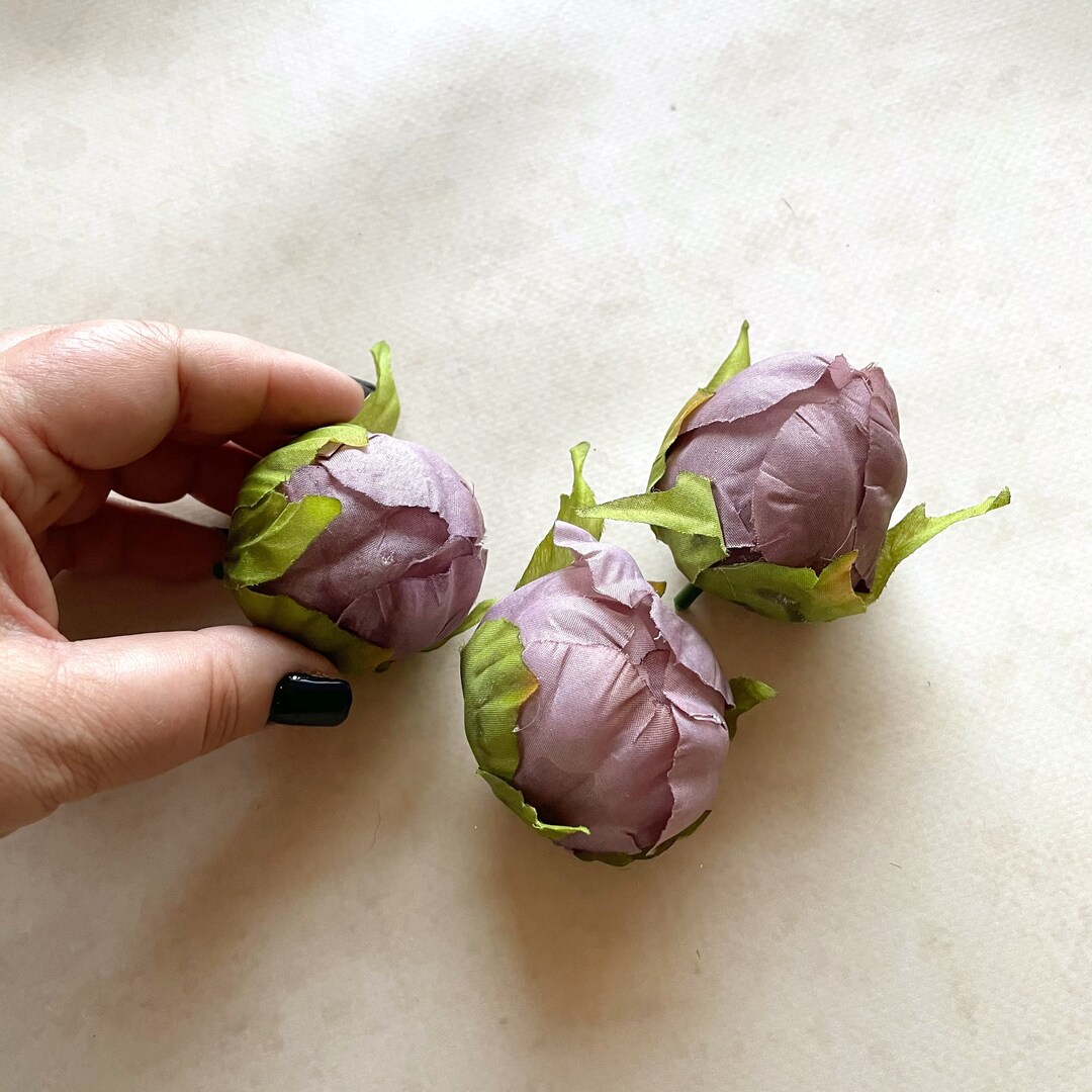 3 Antique Purple Peony Balls - Artificial Silk Flowers - Etsy