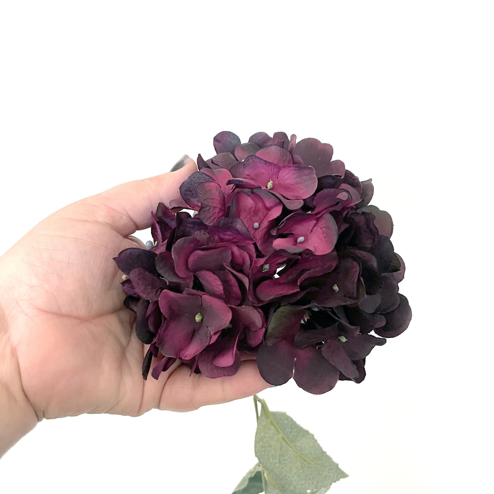 Large Plum Hydrangea Bunch Full Head Artificial Flowers - Etsy