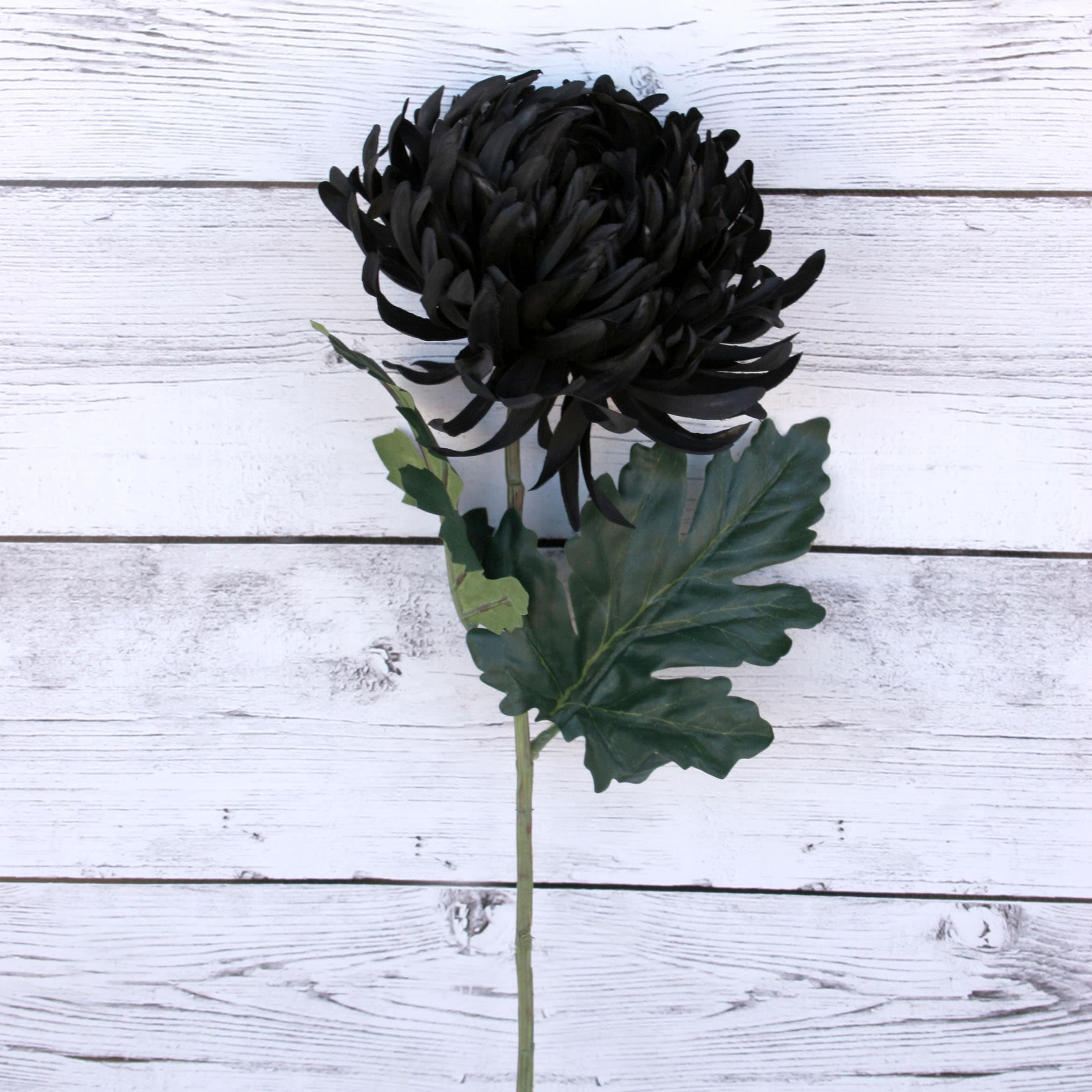 Jumbo Black Mum - Artificial Flowers, Silk Flower - With or Without ...
