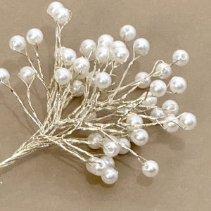 Gold Faceted Small Pearl Pick - Wedding Floral, Holiday Floral - Etsy