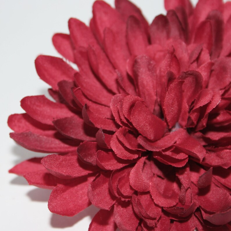 Christmas Red Mum Artificial Flowers Silk Flower Heads - Etsy