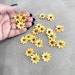 20 Mini Paper Sunflowers - Scrapbooking, Hair Flowers, Craft Flowers ...