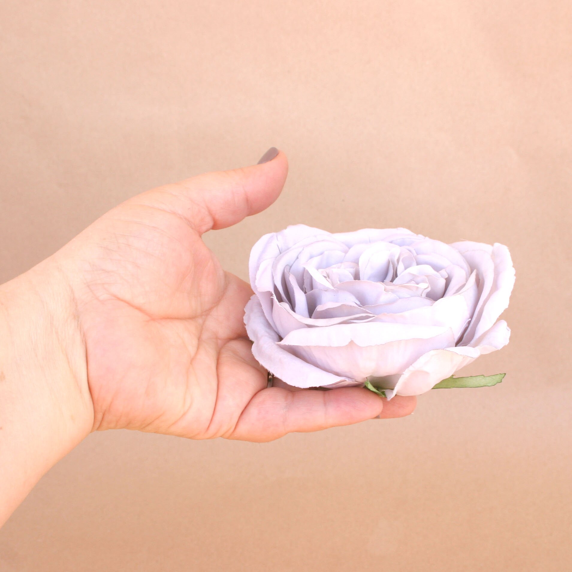 Large Light Gray Cabbage Rose Artificial Flowers Silk - Etsy