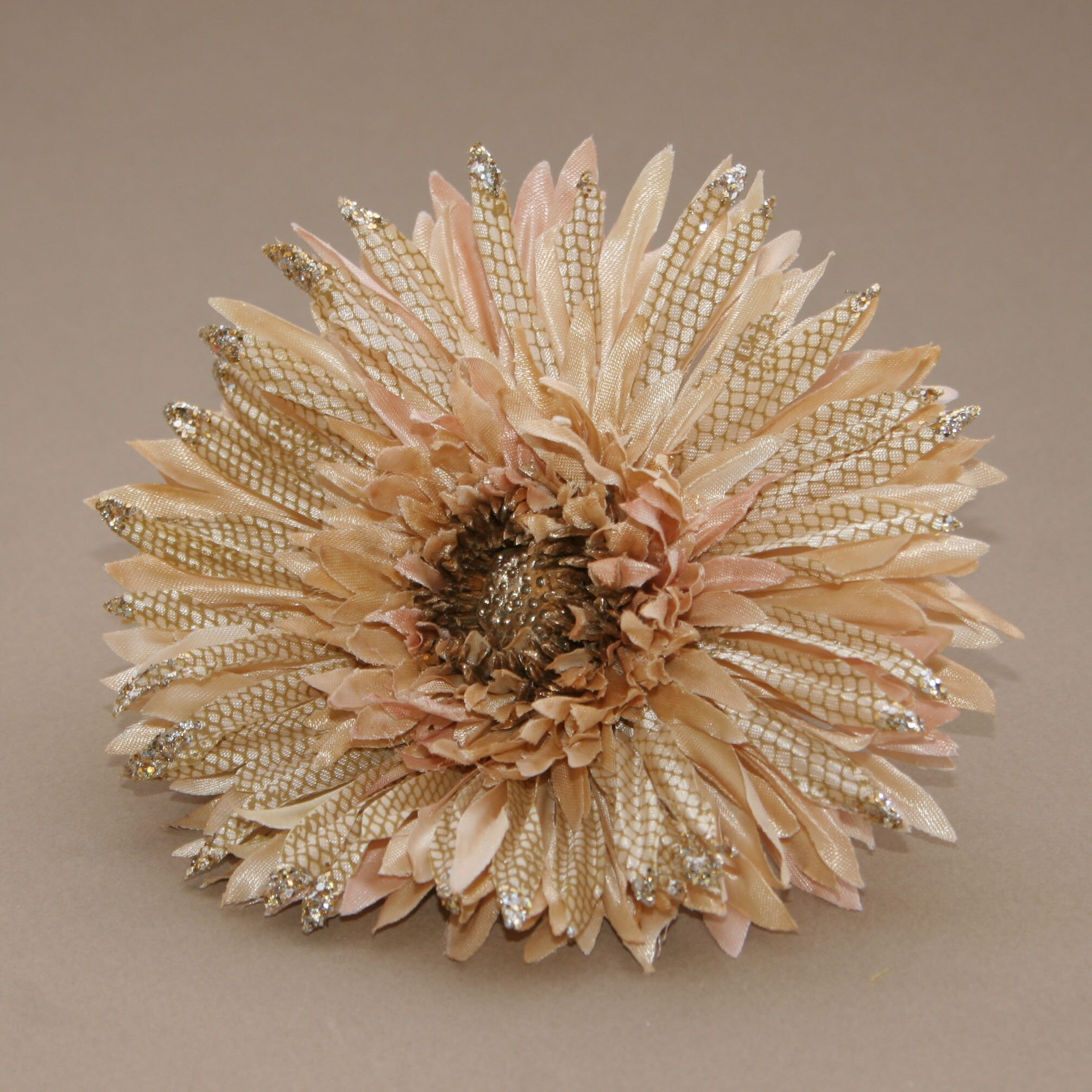 Creamy Light Brown Gerbera Daisy Pick With Glitter Tips - Etsy