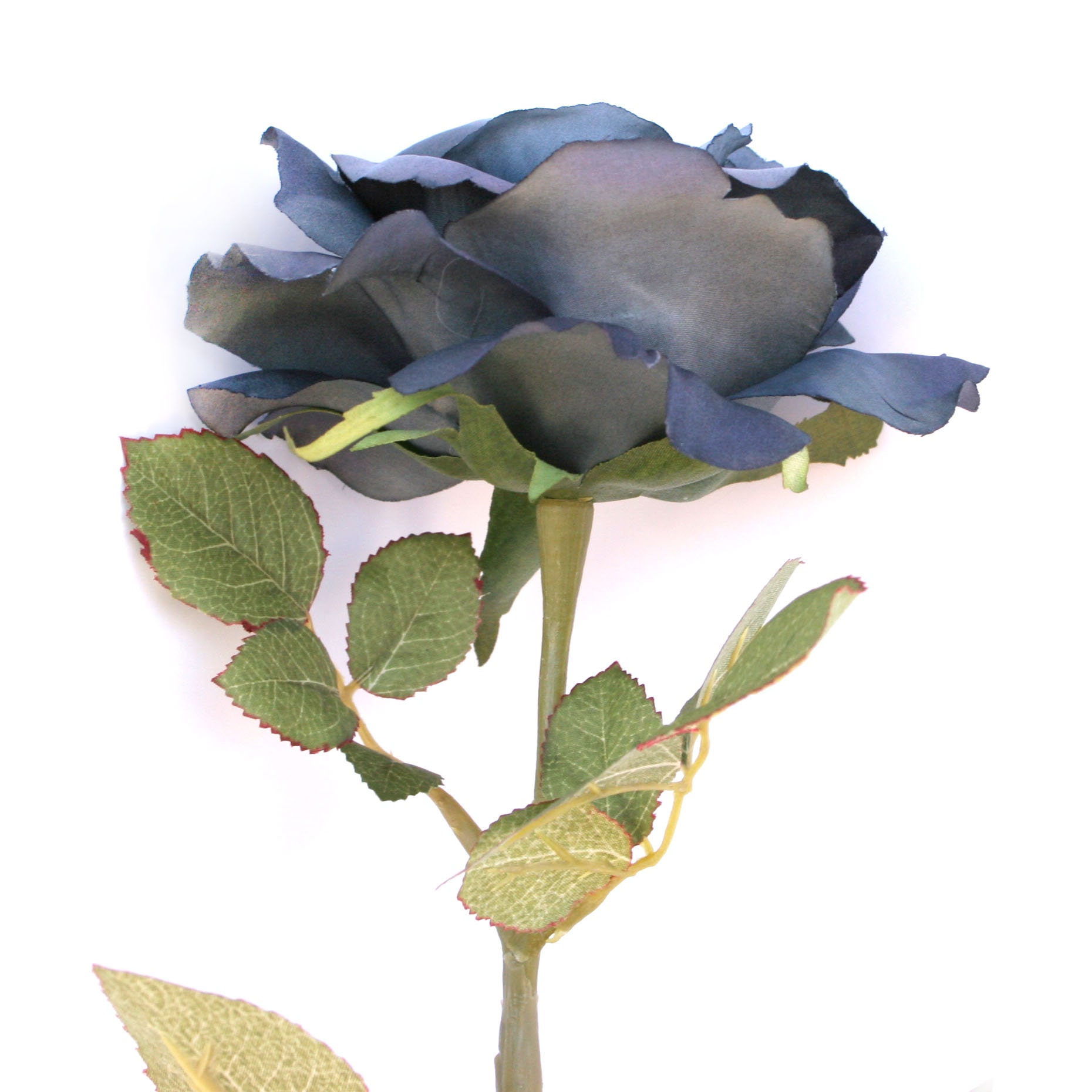 Smokey Blue Botanic Rose Silk Flowers Artificial Flowers - Etsy